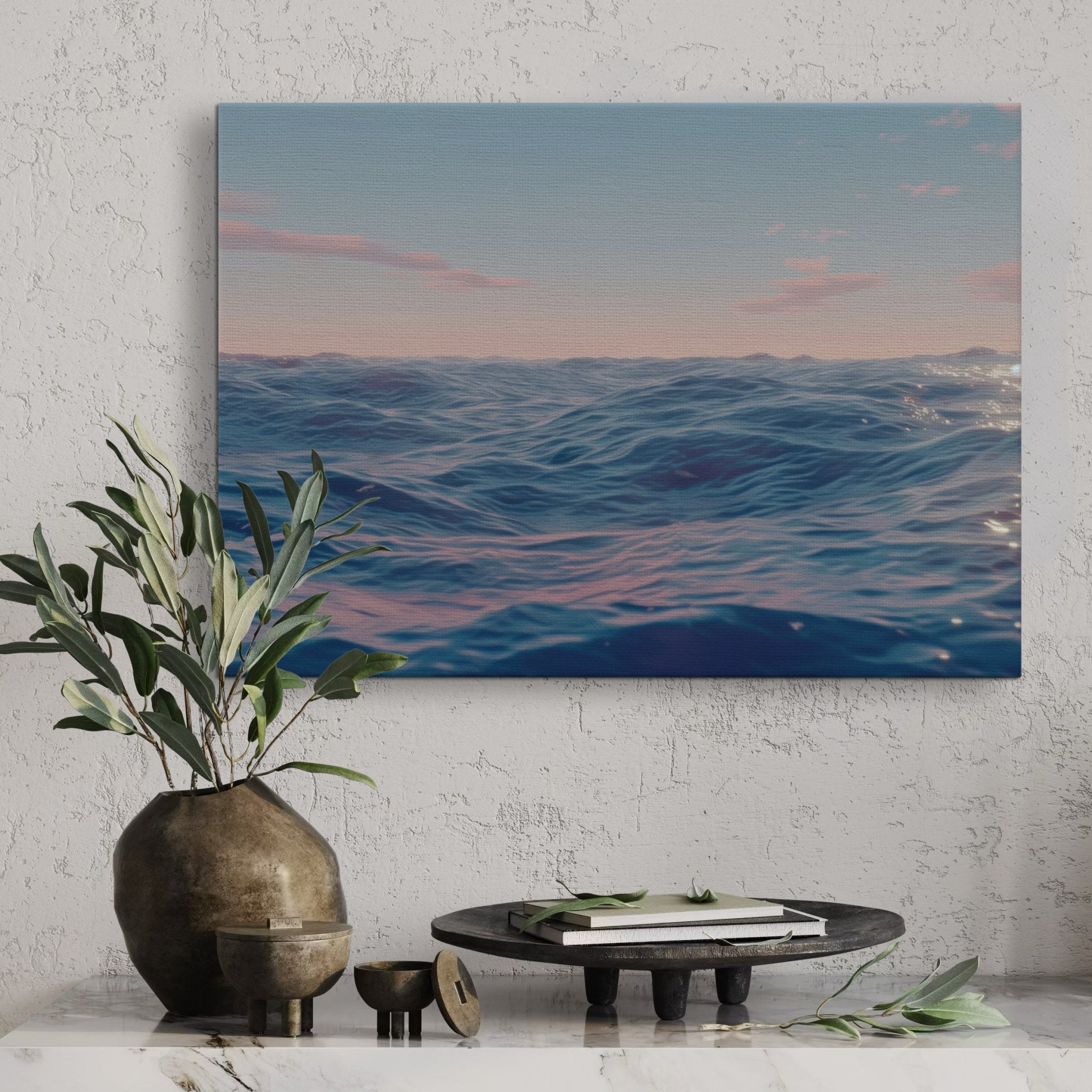 Serene Ocean Metal Art | Modern Oasis Design Studio