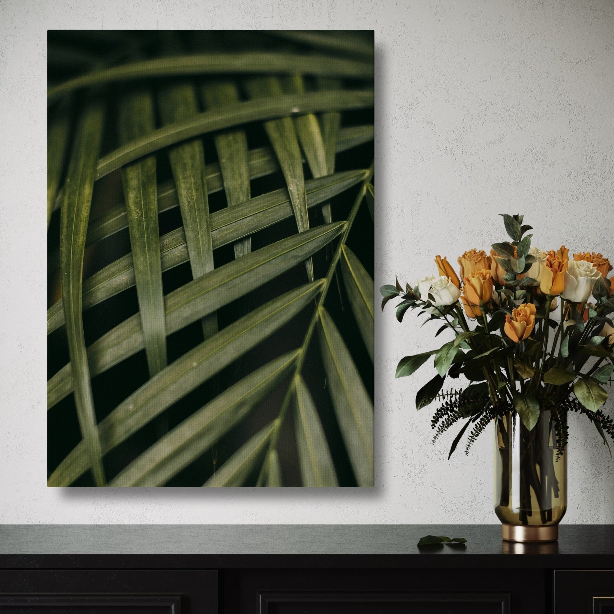 Botanical Green Leaves Metal Art | Modern Oasis Design Studio