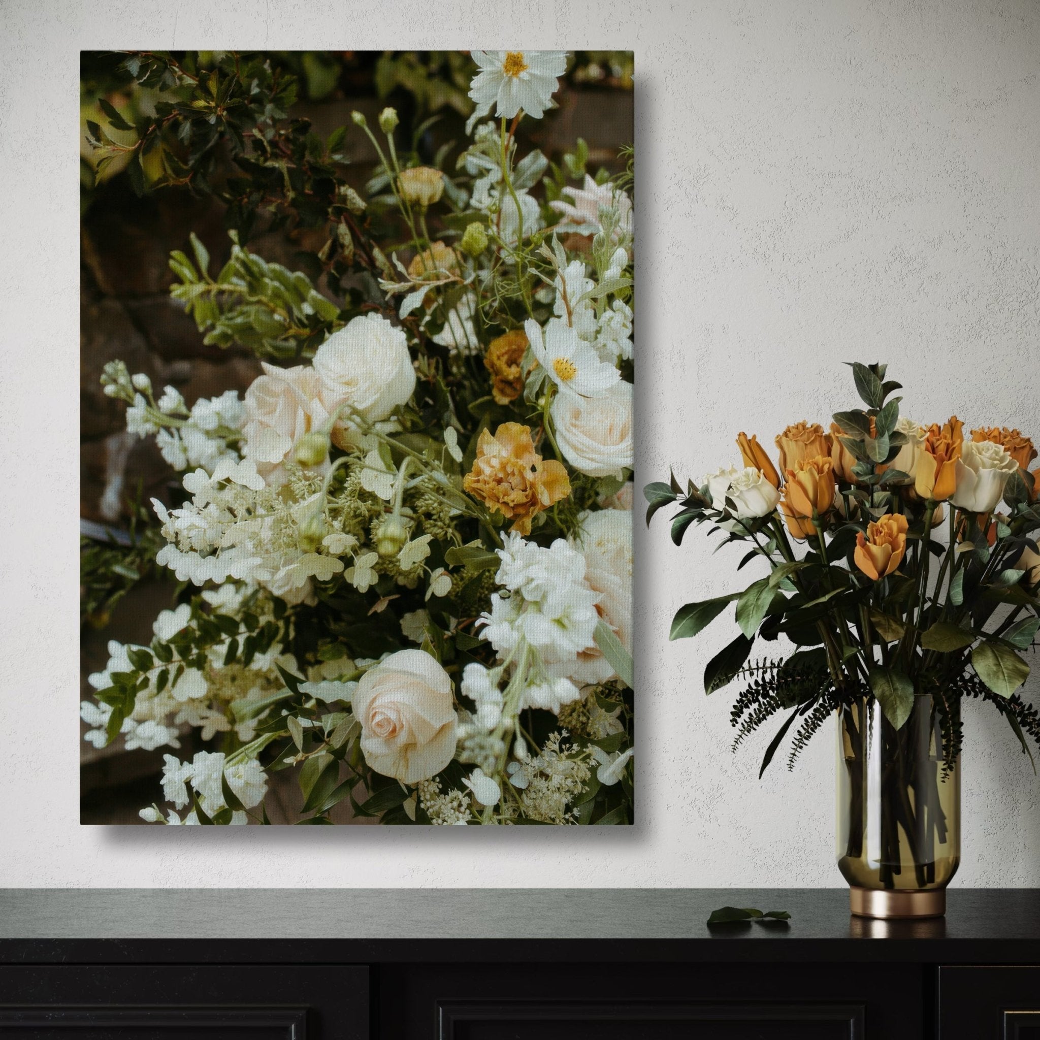 Zen White Blossom Metal Art | Modern Oasis Design Studio